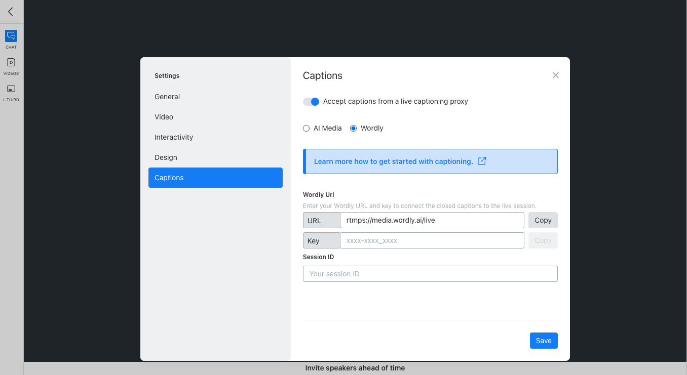 Closed captions and translation using Wordly – SpotMe knowledge base