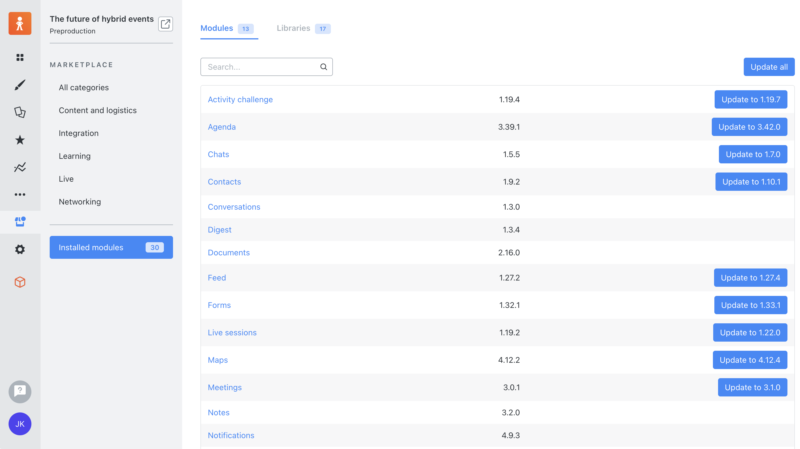 Installing And Updating Modules From The Marketplace Spotme Knowledge Base 8642