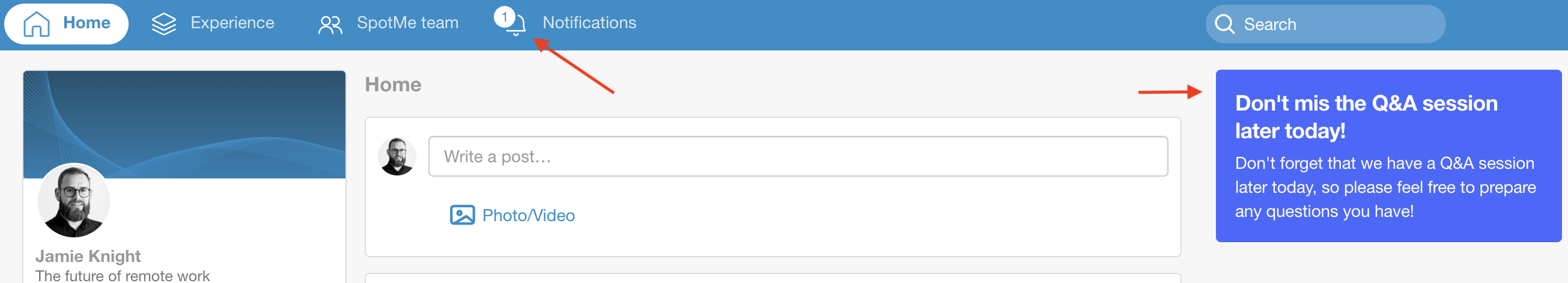 Creating and sending notifications – SpotMe knowledge base