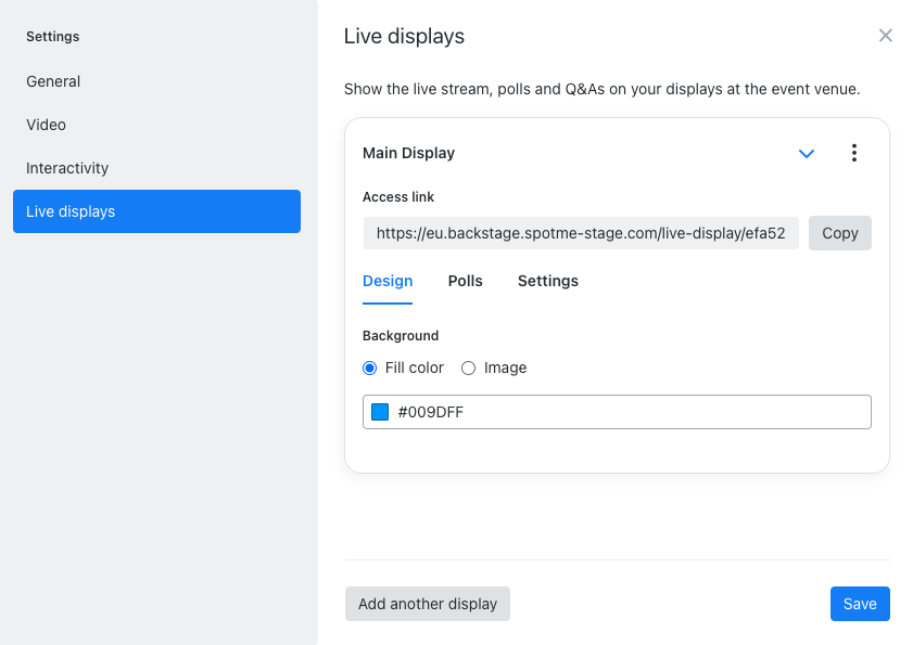 How to change the live session or stream settings – SpotMe knowledge base