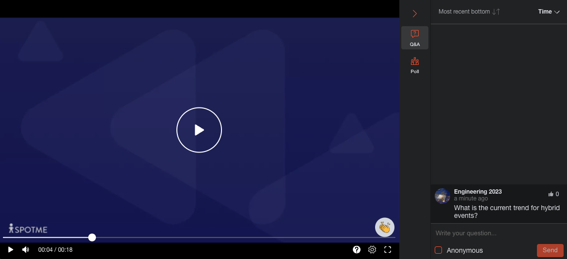 How to change the live session or stream settings – SpotMe knowledge base