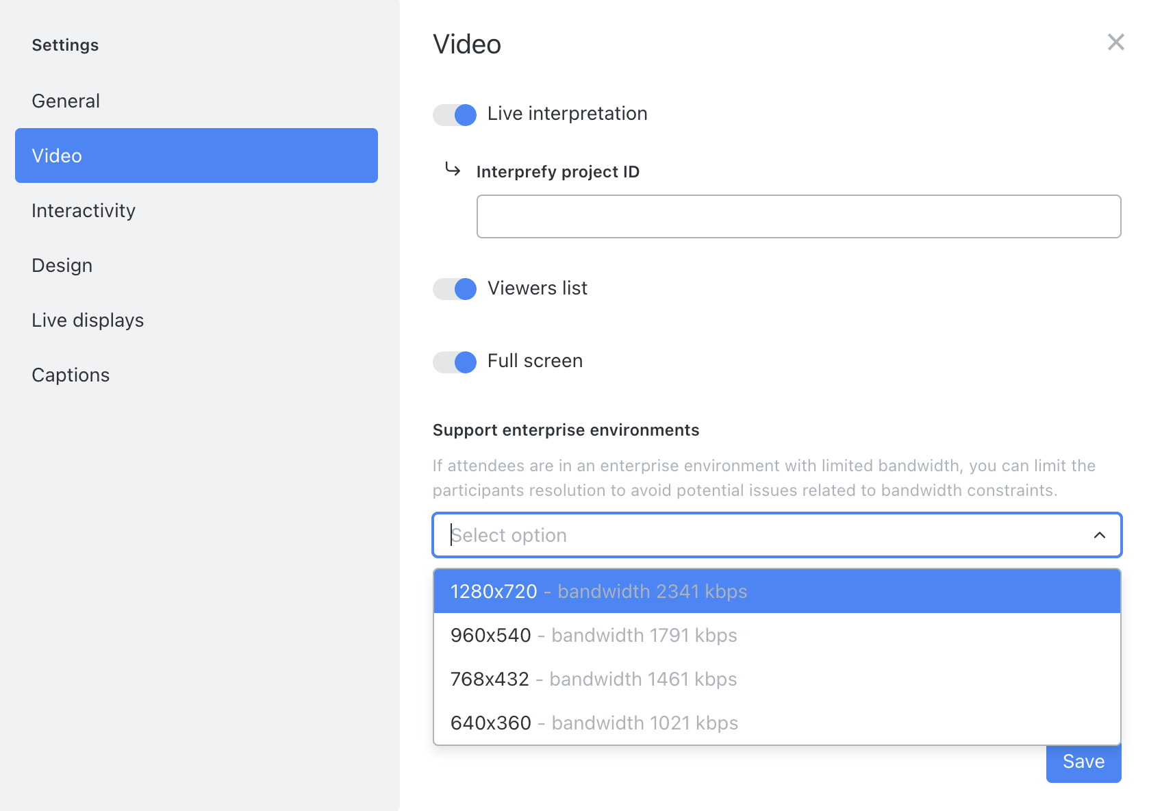 How to change the live session or stream settings – SpotMe knowledge base