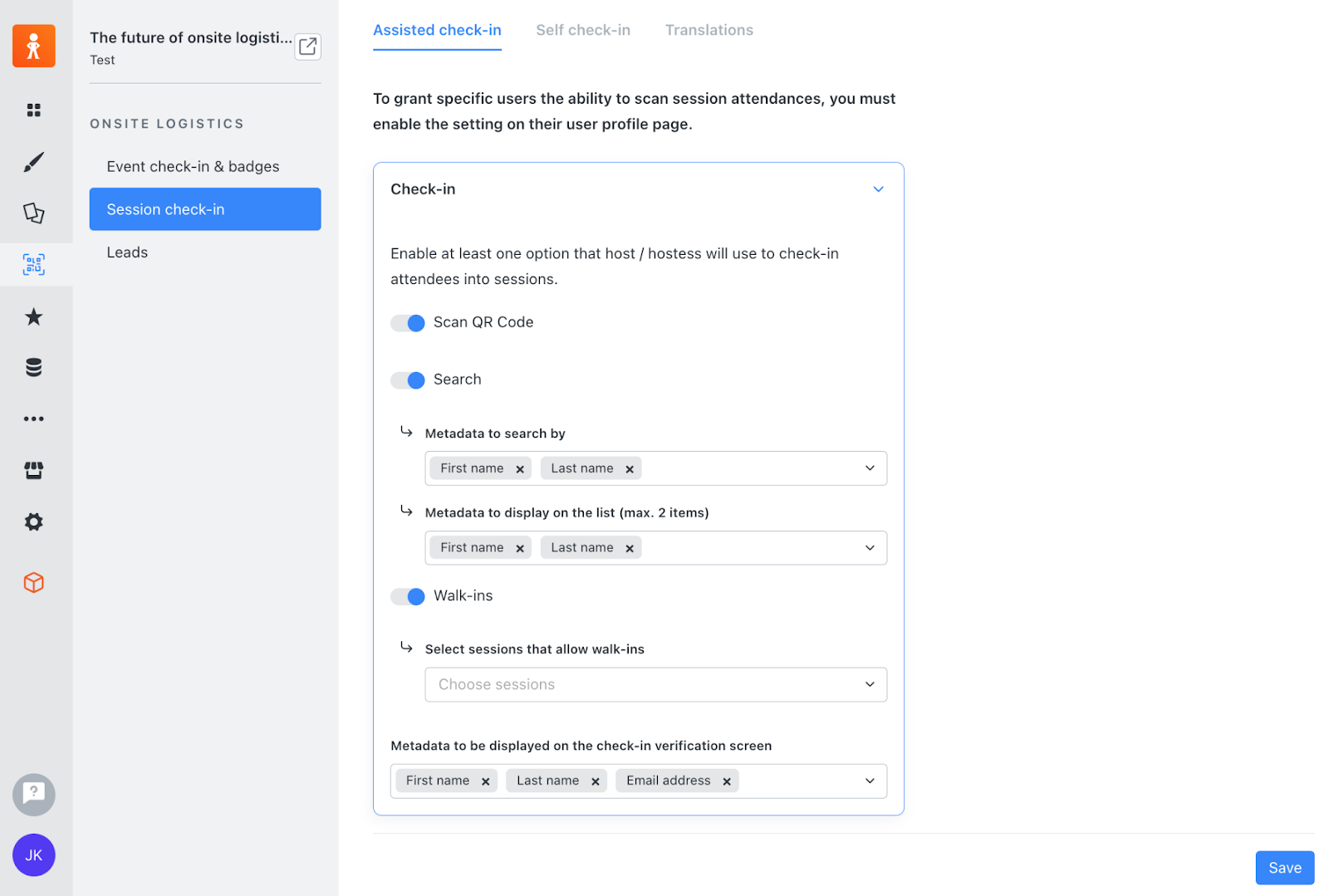 How to manage agenda session check-ins – SpotMe knowledge base