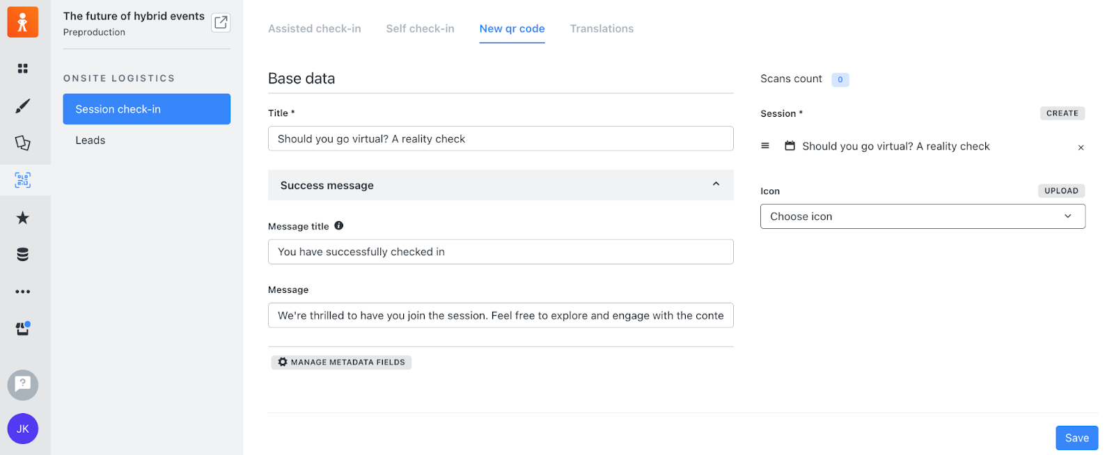 How to manage agenda session check-ins – SpotMe knowledge base