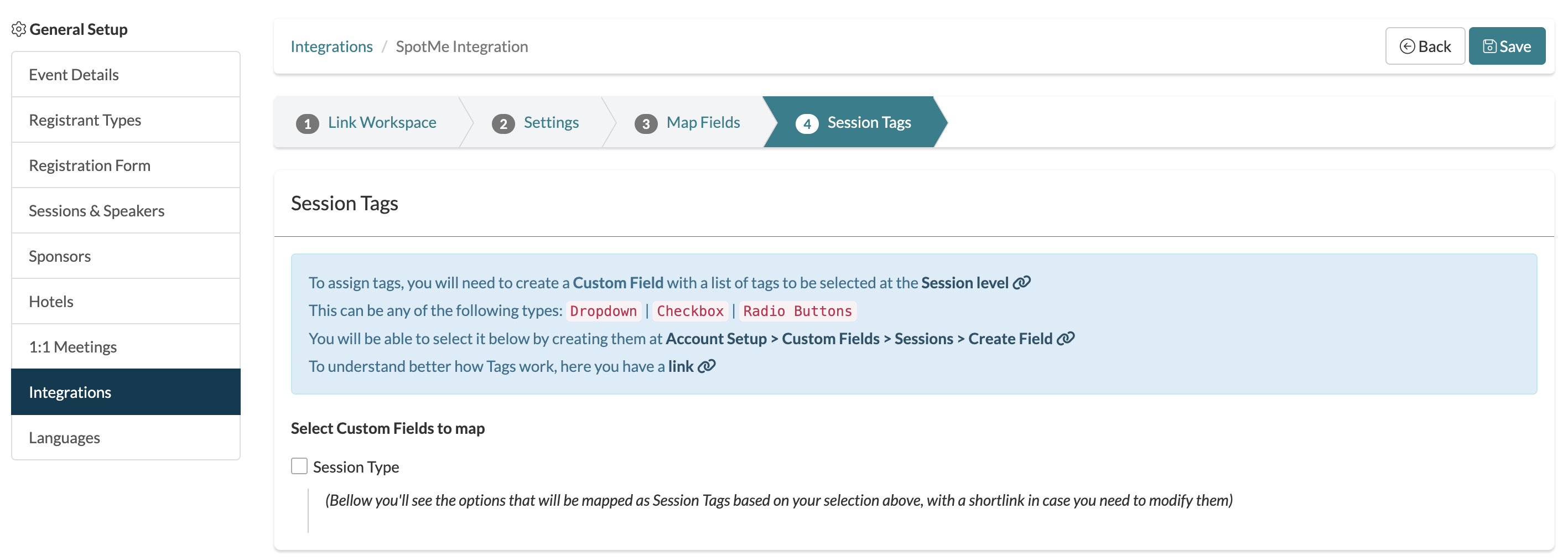 Swoogo integration – SpotMe knowledge base