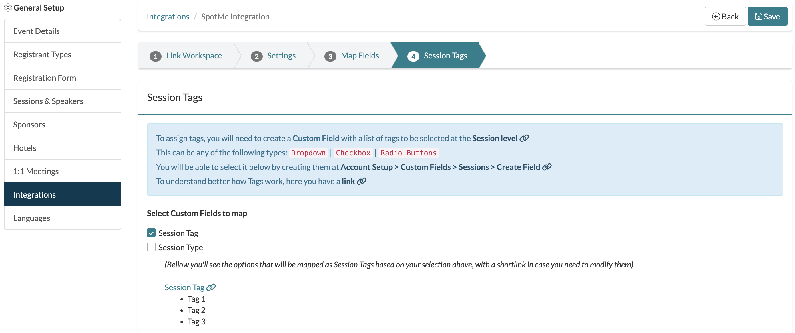 Swoogo integration – SpotMe knowledge base