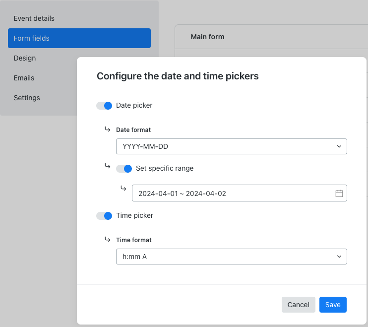How to add a date and time picker field to your registration pages – SpotMe knowledge base