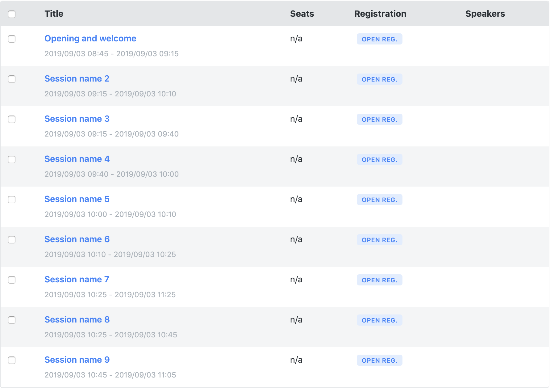 10 - Adding sessions to the workspace agenda – SpotMe knowledge base