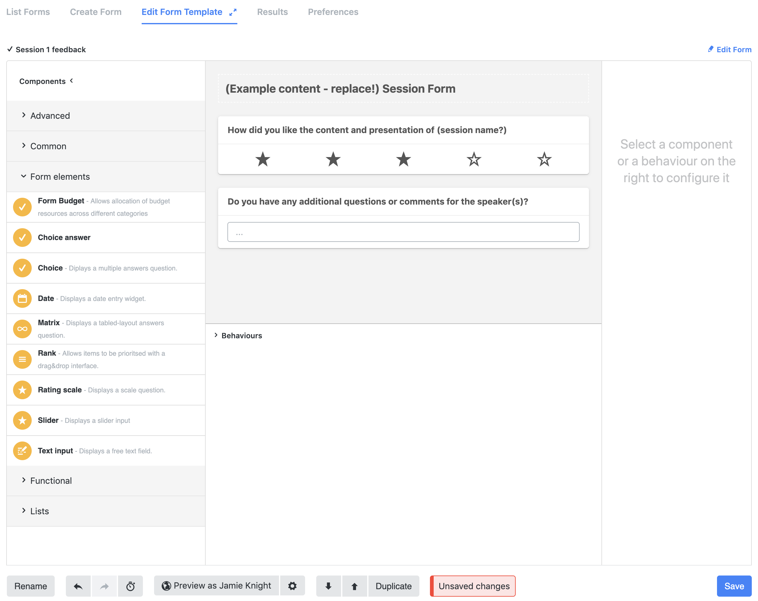 14 - Adding a form to the workspace – SpotMe knowledge base