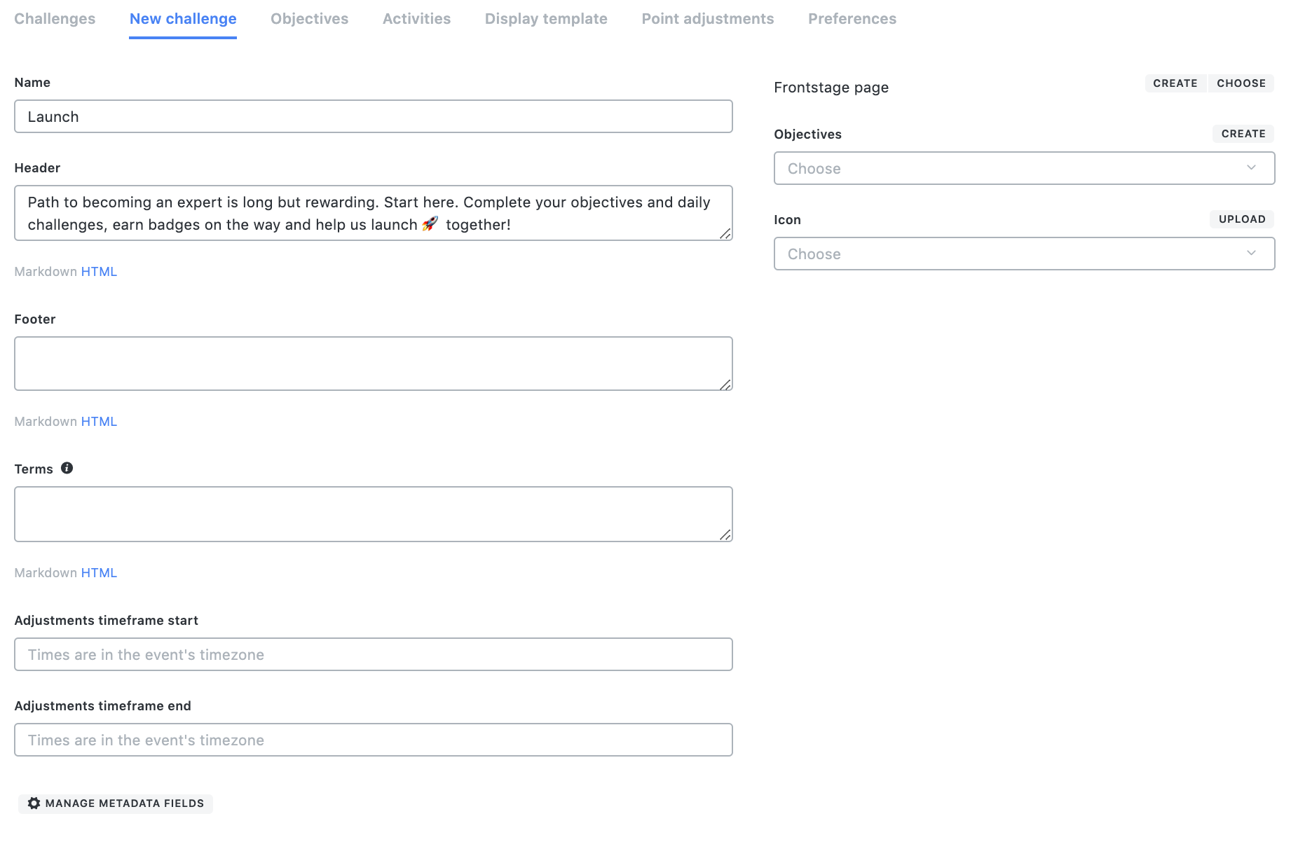 Activity challenge overview and configuration – SpotMe knowledge base