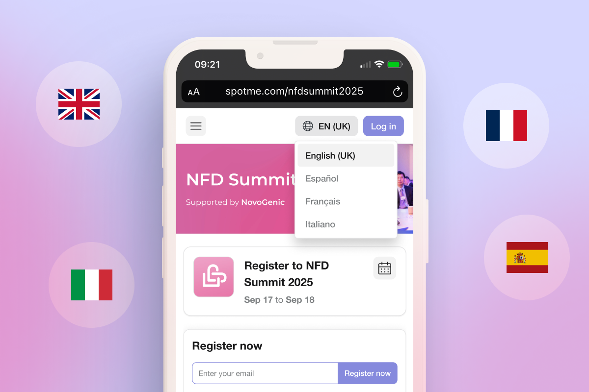 Creating a multilingual registration page – SpotMe knowledge base