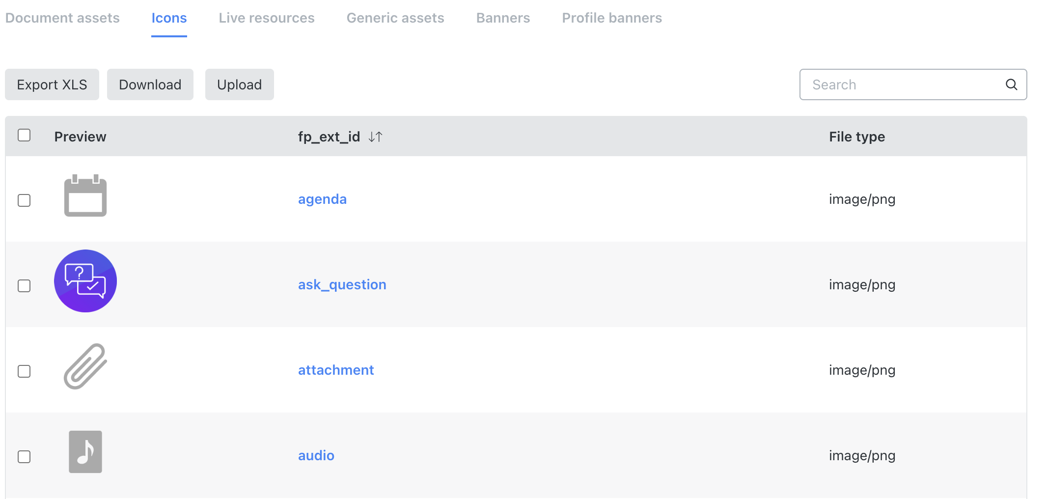 Changing the live session icon when linking a live session to the app ...